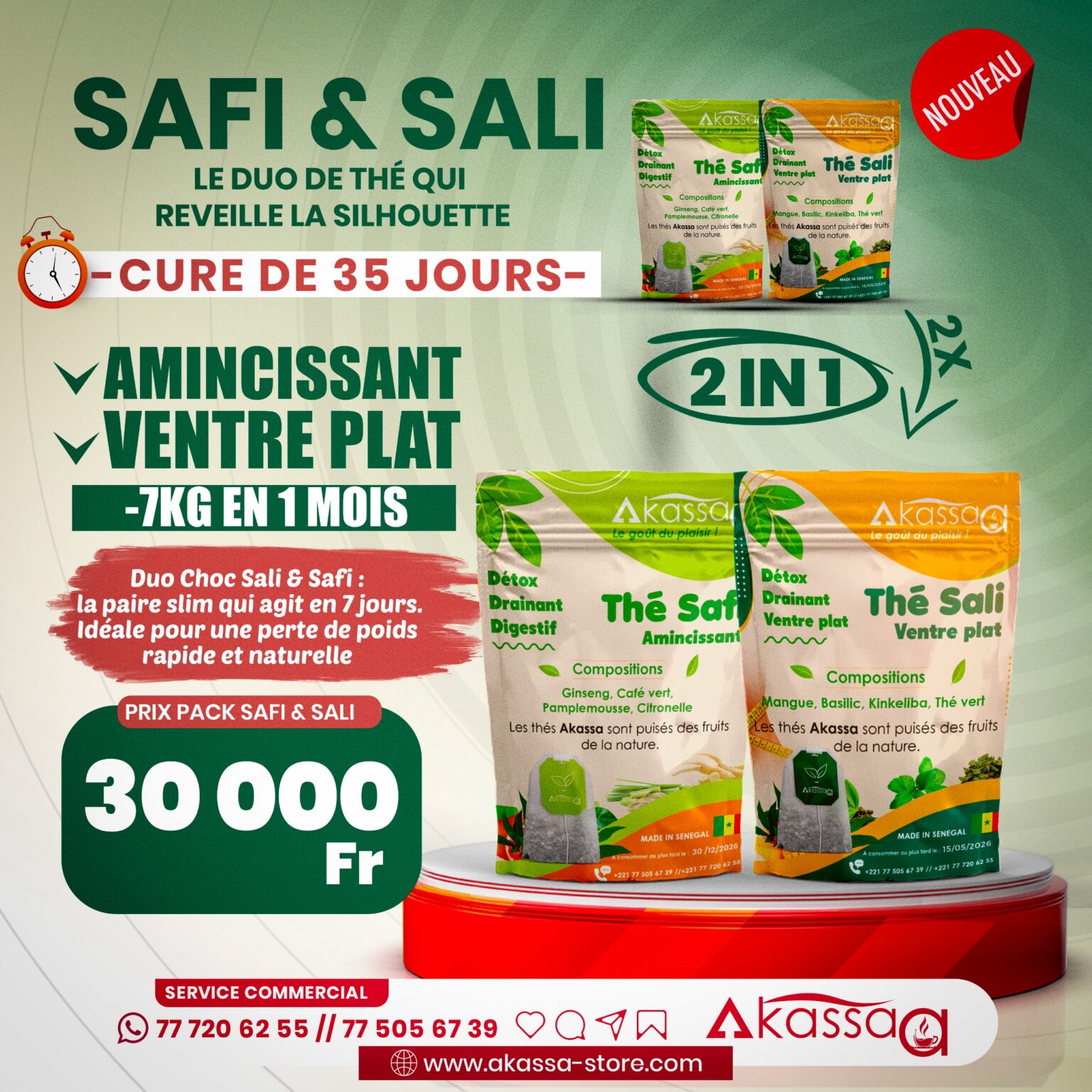 Pack Duo choc Sali & Safi - AKASSA